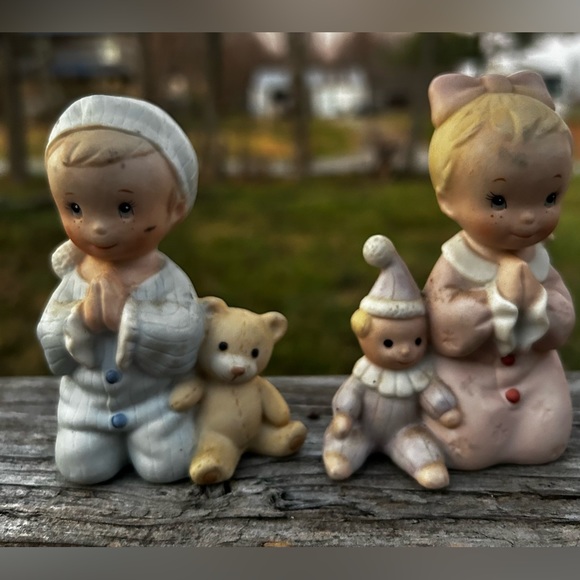 Homco | Holiday | Vintage Homco Ceramic Kneeling Praying Girl And Boy ...